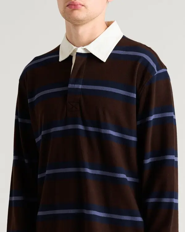 WAX LONDON Rowhill Mirror Stripe Rugby Shirt