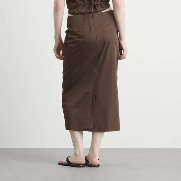 ST. AGNI Paper Taffeta Column Skirt