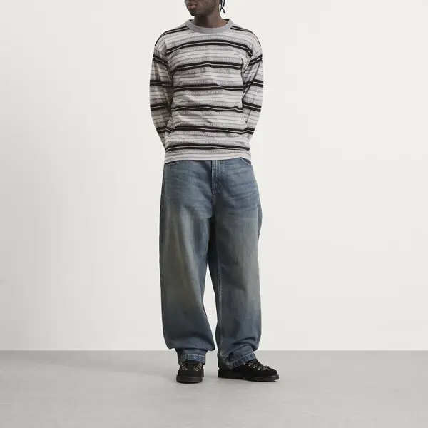 NO PROBLEMO Jacquard Stripe Long Sleeve T-shirt