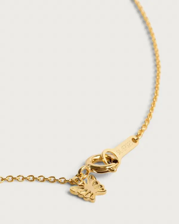 Needles Gold Plate Pendant Necklace