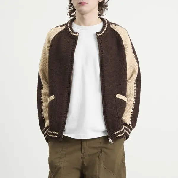 FRIZMWORKS Wool Varsity Zip Cardigan