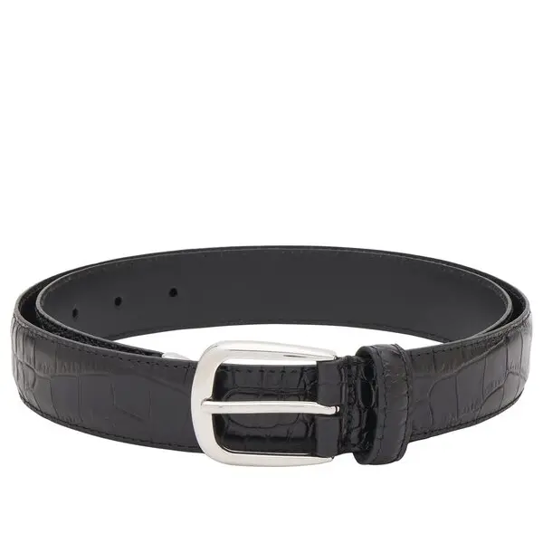 Anderson's Narrow Stitch Trimmed Alligator Print Belt