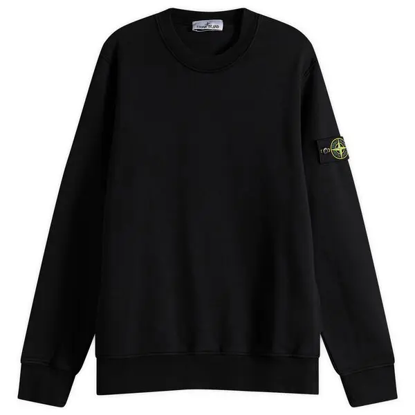 Stone Island Organic Cotton Fleece Sweatshirt - Black