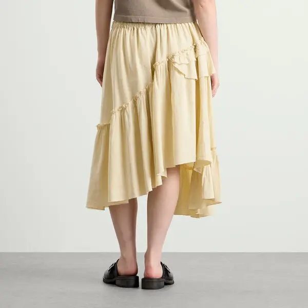 You Must Create Draped Midi Skirt
