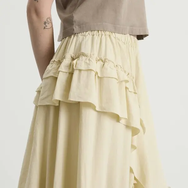 You Must Create Draped Midi Skirt