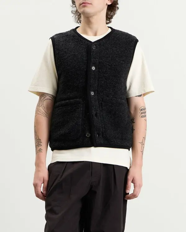 Universal Works Bouclet Fleece Lancaster Gilet Jacket