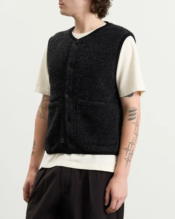 Universal Works Bouclet Fleece Lancaster Gilet Jacket