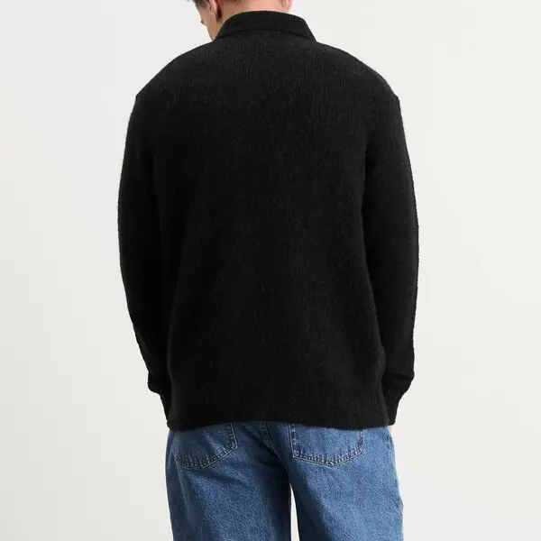 Norse Projects Rasmus Brushed Knit Polo - Black