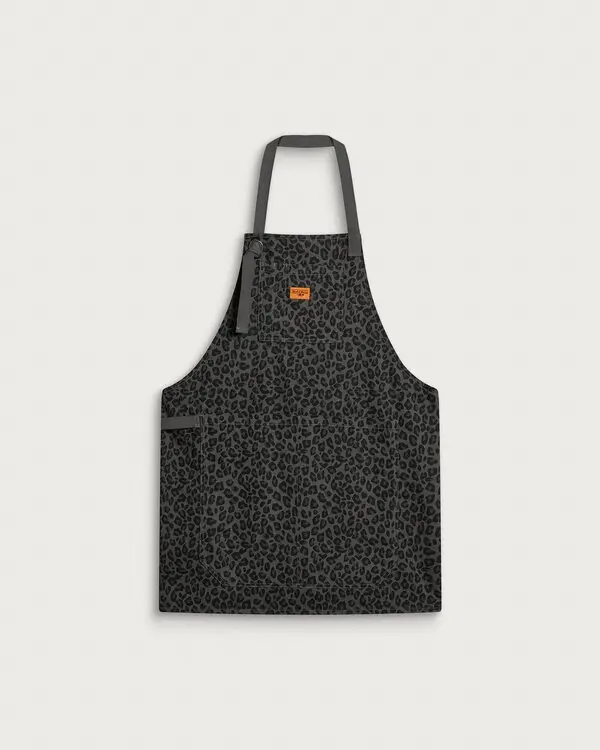 SERVICE WORKS Patterned Apron - Black Leopard