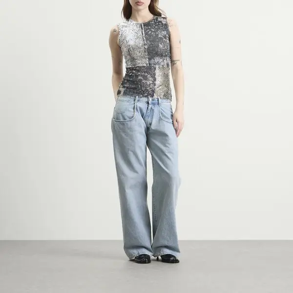 MAISON MARGIELA Patchwork Sequin Top | Size: | Elastane/polyamide | End Clothing