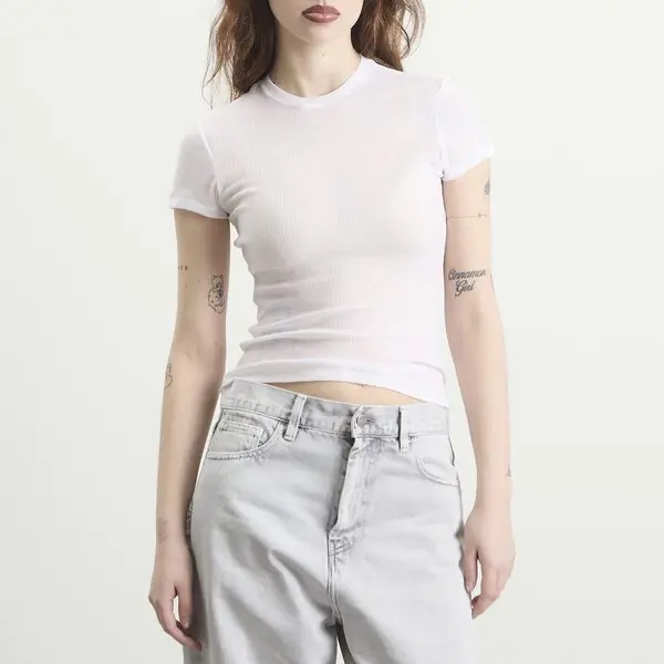 SKIMS Sheer Cotton Crewneck Standard T-shirt