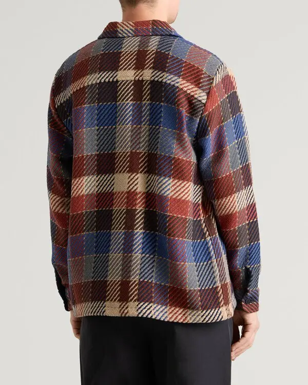 WAX LONDON Whiting Pike Check Overshirt - Rust/multi