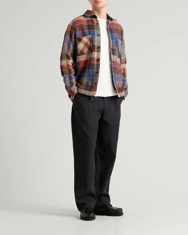 WAX LONDON Whiting Pike Check Overshirt - Rust/multi