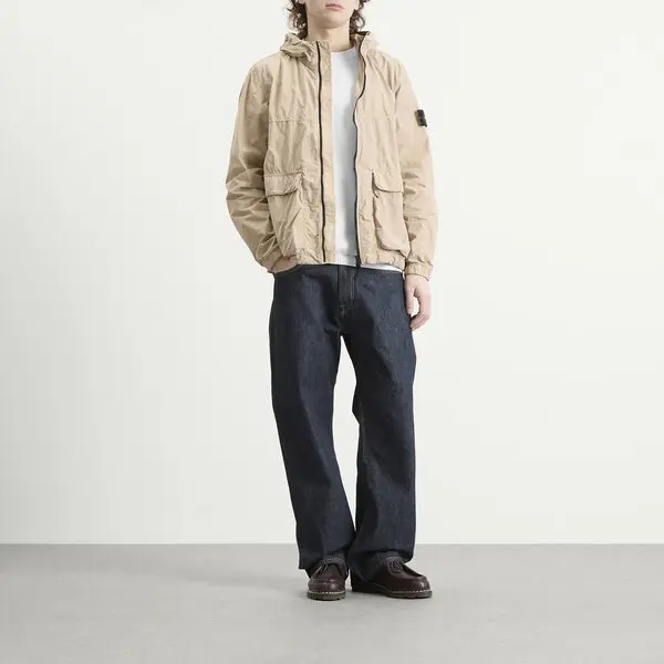 Stone Island Nylon Smerigliato-tc Shorts Parka Jacket