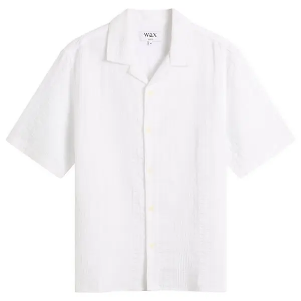 WAX LONDON Didcot Double Weave Grid Vacation Shirt