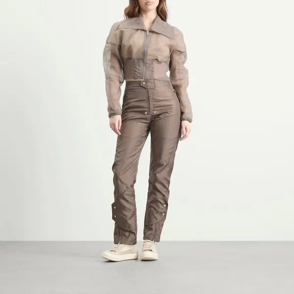Rick Owens Dracucollar Cropped Bomber Jacket