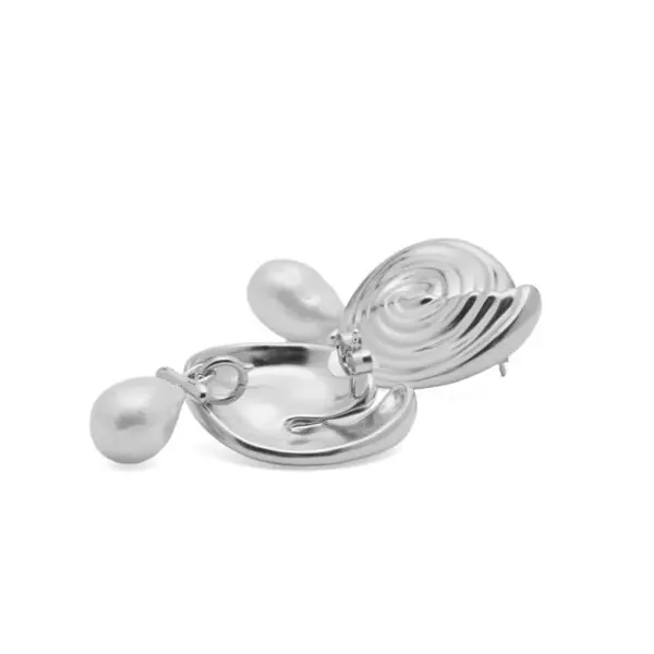 MISSOMA Spiral Interchangeable Pearl Drop Earrings