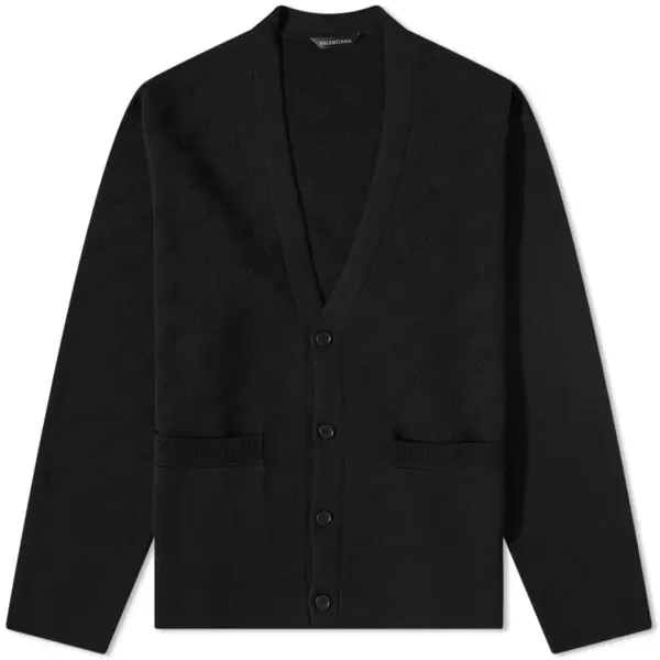 Balenciaga Tonal All Over Logo Cardigan