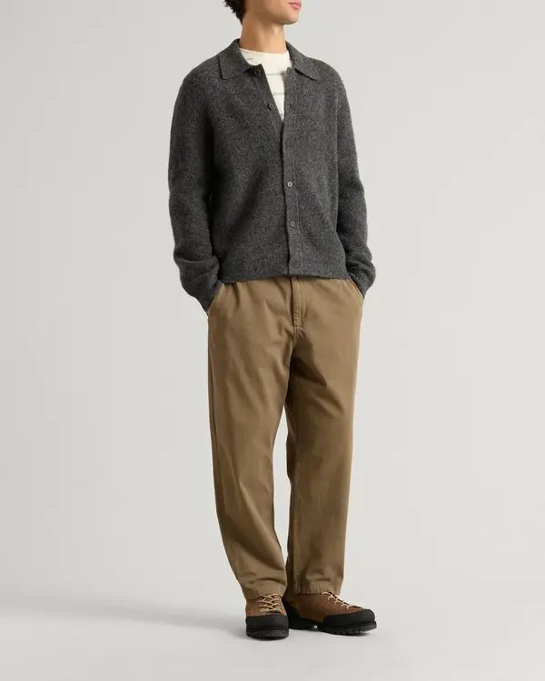 WAX LONDON Tristan Fluffy Wool Long Sleeve Polo
