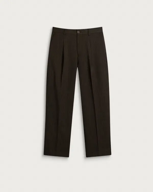 WAX LONDON Piper Wool Blend Two Tone Pleated Trousers