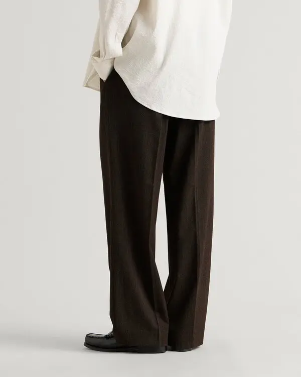 WAX LONDON Piper Wool Blend Two Tone Pleated Trousers