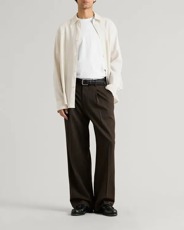 WAX LONDON Piper Wool Blend Two Tone Pleated Trousers