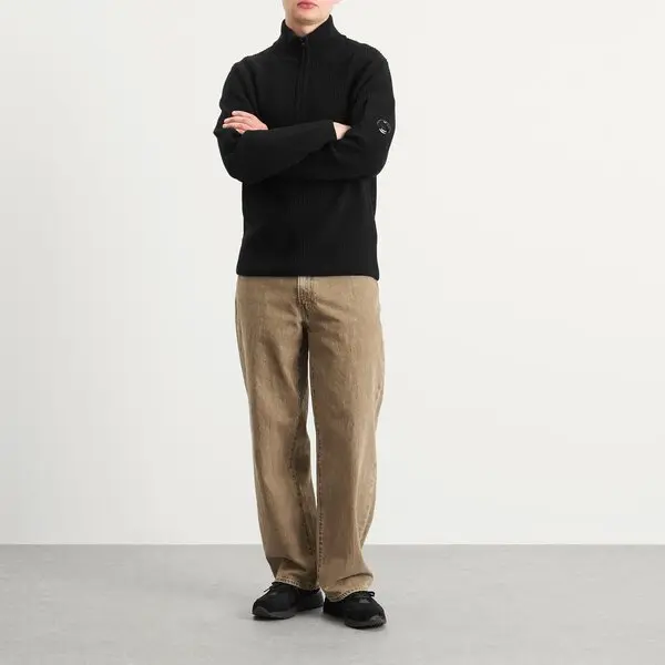 C.P. COMPANY Half Zip Lambswool Jumper