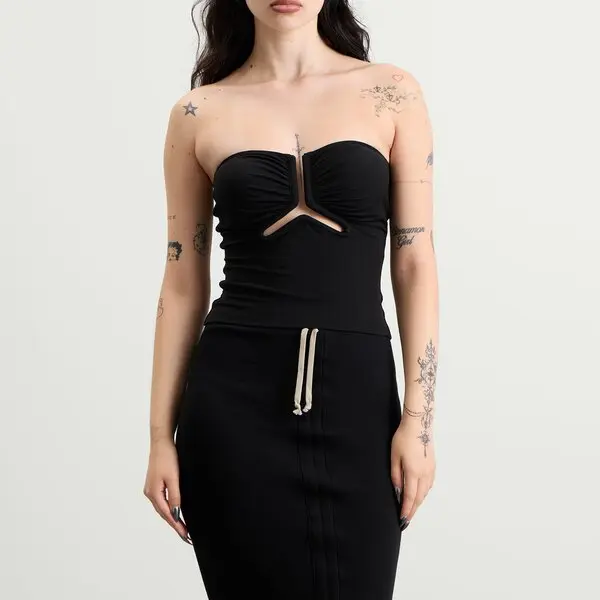 Rick Owens Alannah Cropped Bustier Top