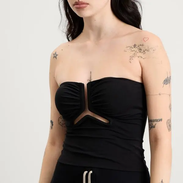 Rick Owens Alannah Cropped Bustier Top