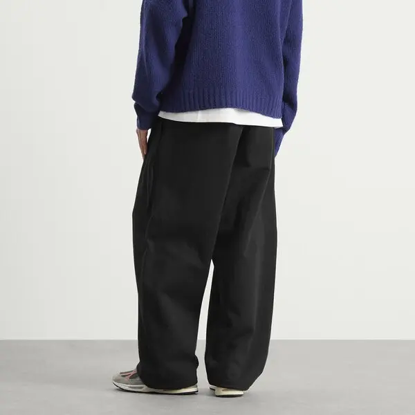BEAMS Balloon Wide Sweat Pants - Black