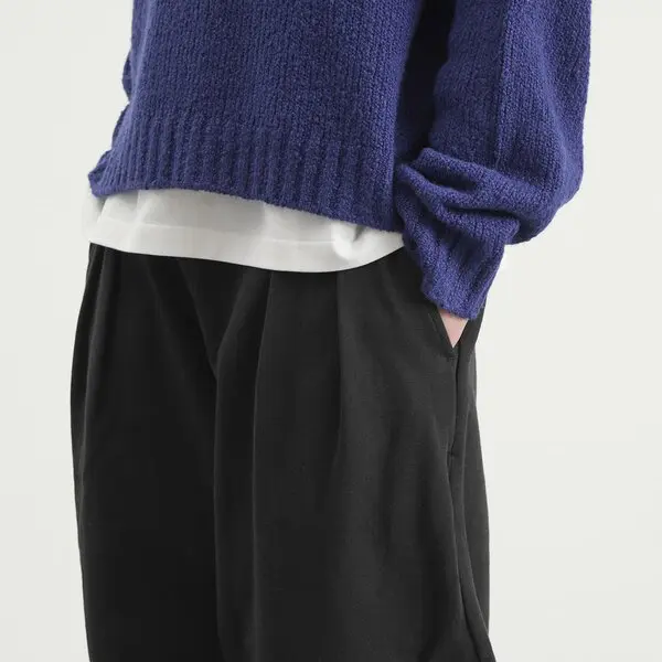 BEAMS Balloon Wide Sweat Pants - Black