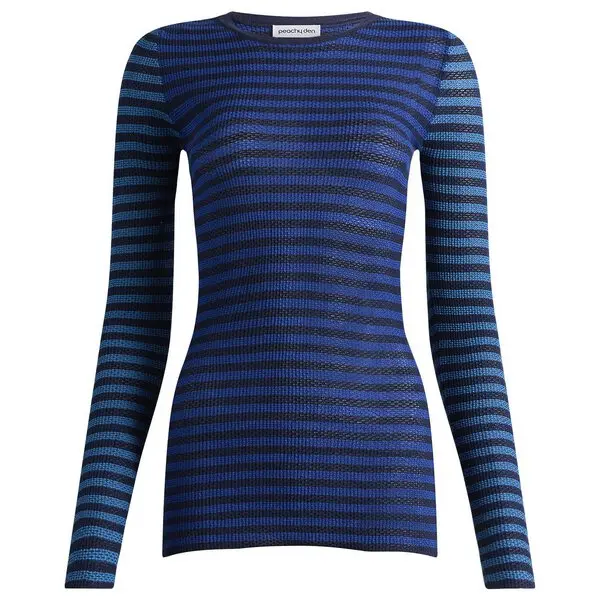 PEACHY DEN Elise Stripe Long Sleeve Top