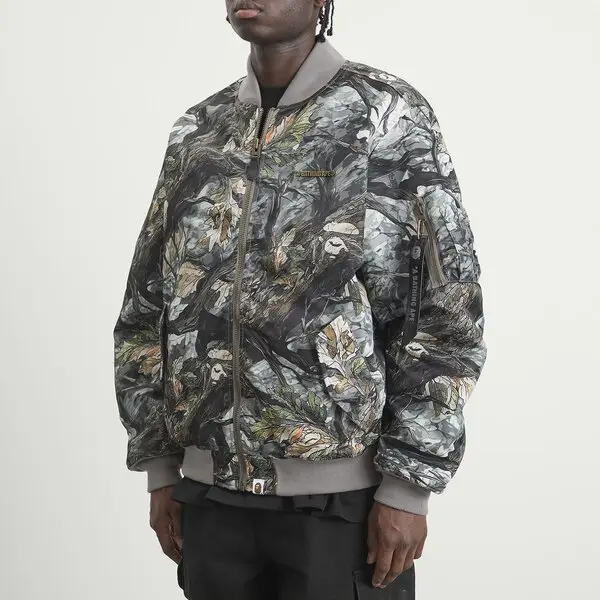 A BATHING APE Tree Edge Camo Bomber Jacket