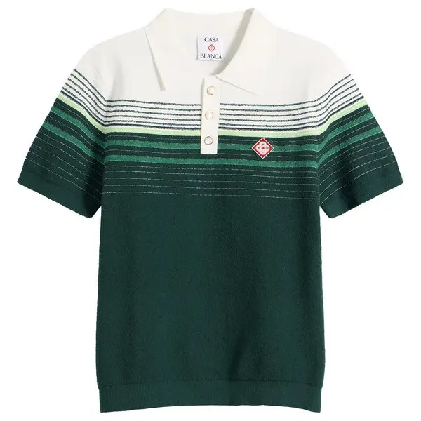 Casablanca Boucle Stripe Polo Shirt