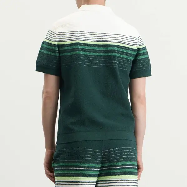 Casablanca Boucle Stripe Polo Shirt