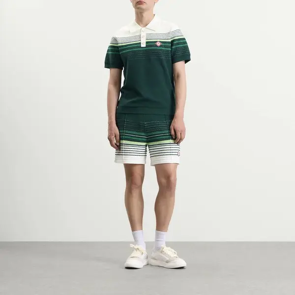 Casablanca Boucle Stripe Polo Shirt