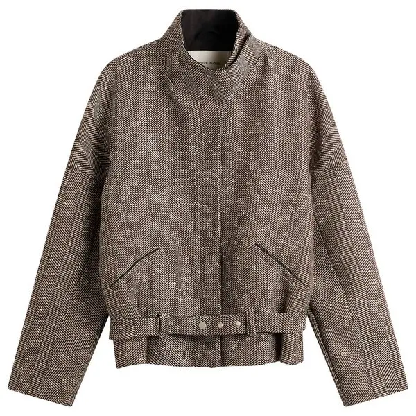 ENTIRE STUDIOS Contrast Aviator Jacket - Brindle