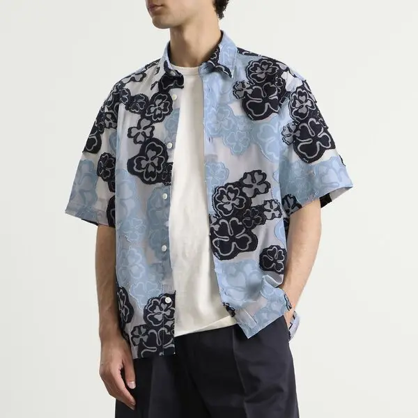 Nn07 Freddy Embroidered Shorts Sleeve Shirt