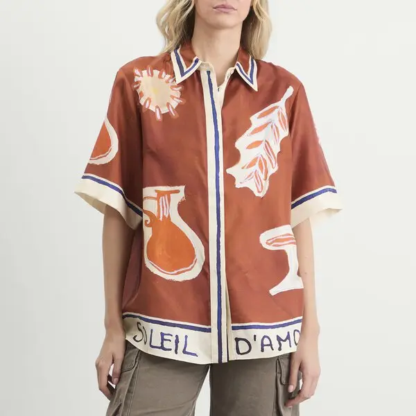 ALEMAIS Soleil D'amour Silk Shirt