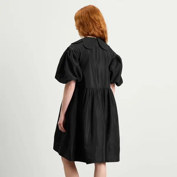 Simone Rocha Mini Puff Sleeve Petal Collar Smock Dress