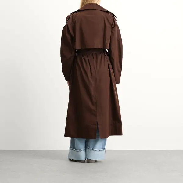 ST. AGNI Paper Taffeta Relaxed Trench Jacket