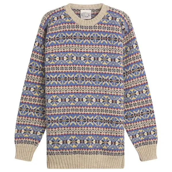 JAMIESON'S OF SHETLAND Jamiesons Of Shetland Fair Isle Crew Knit Sweatshirt