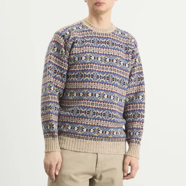 JAMIESON'S OF SHETLAND Jamiesons Of Shetland Fair Isle Crew Knit Sweatshirt