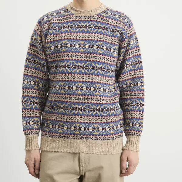 JAMIESON'S OF SHETLAND Jamiesons Of Shetland Fair Isle Crew Knit Sweatshirt
