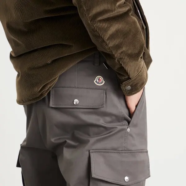 Moncler Gaberdine Cotton Cargo Trousers