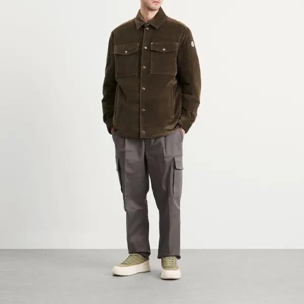 Moncler Gaberdine Cotton Cargo Trousers