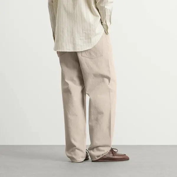 Auralee Faded Hard Twist Denim Wide Pants