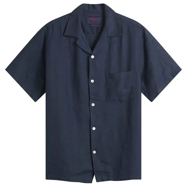 Portuguese Flannel Linen Camp Collar Vacation Shirt