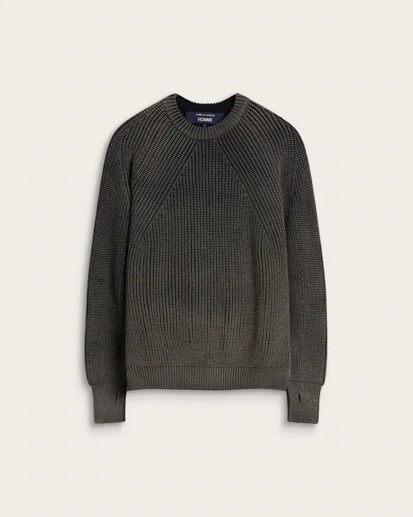 Comme Des Garçons Bleach Treated Ribbed Jumper