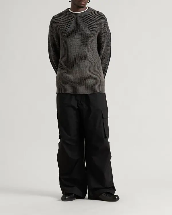 Comme Des Garçons Bleach Treated Ribbed Jumper